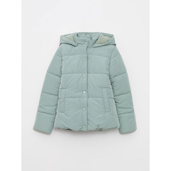 Kapüşonlu Basic Kız Çocuk Şişme Mont