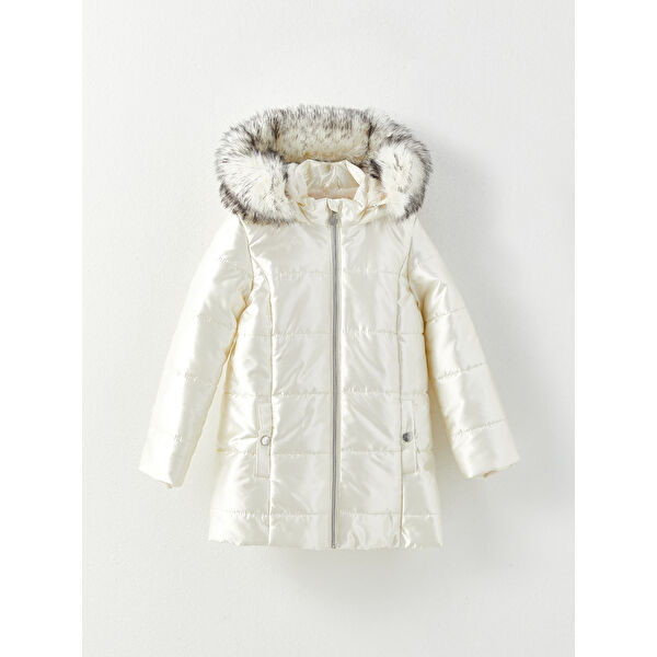 Kapüşonlu Basic Kız Çocuk Mont