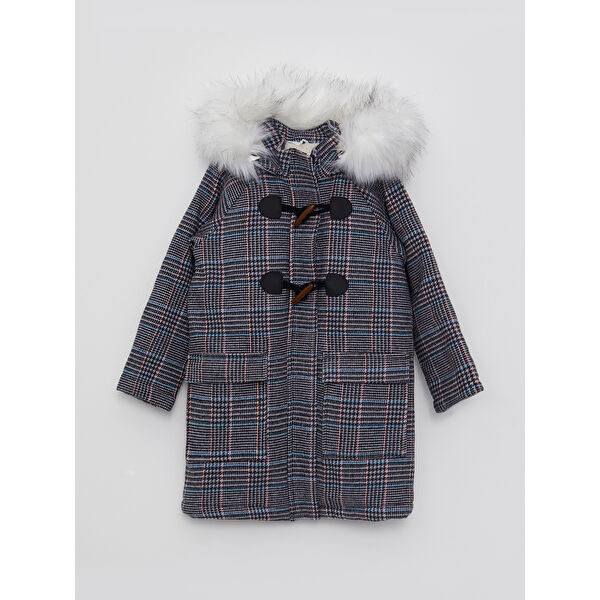 Kapüşonlu Kız Çocuk Kaşe Kaban Kapüşonlu Kız Çocuk Kaşe Kaban