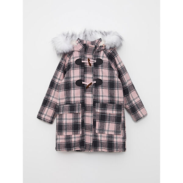 Kapüşonlu Kız Çocuk Kaşe Kaban Kapüşonlu Kız Çocuk Kaşe Kaban