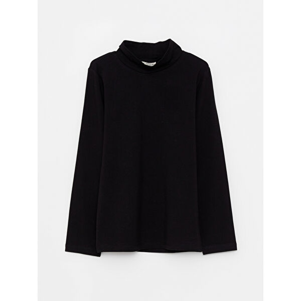 Yarım Balıkçı Yaka Basic Uzun Kollu Kız Çocuk Tişört Yarım Balıkçı Yaka Basic Uzun Kollu Kız Çocuk Tişört