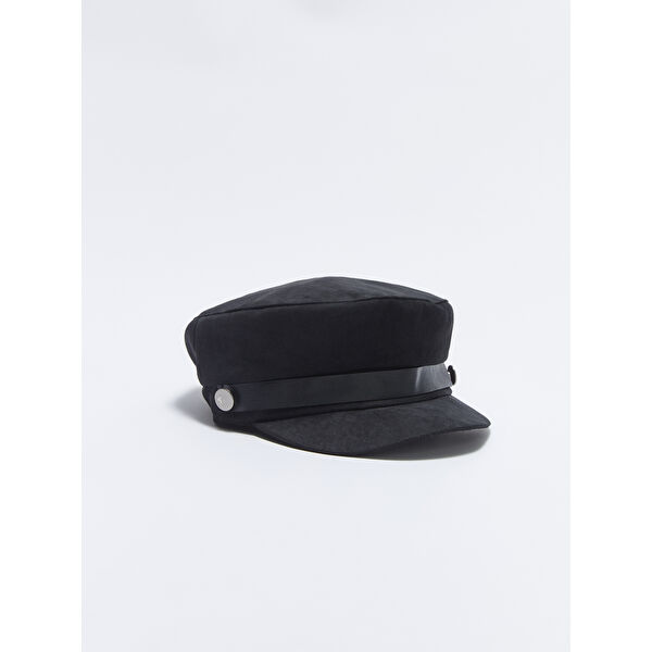 Süet Kadın Denizci Şapka Süet Kadın Denizci Şapka