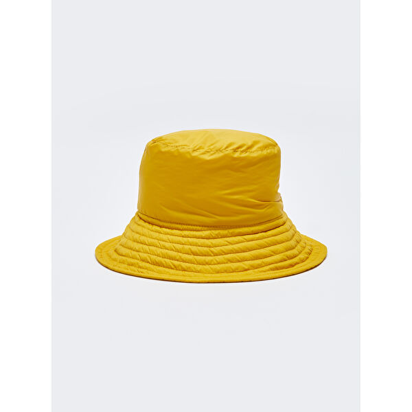 Kendinden Desenli Kadın Bucket Şapka