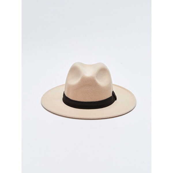 Şerit Detaylı Kadın Kaşe Fötr Şapka Şerit Detaylı Kadın Kaşe Fötr Şapka