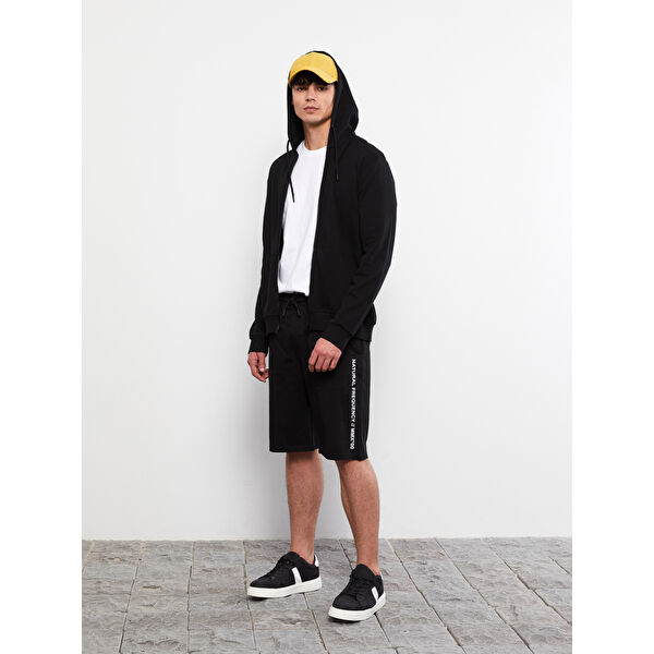 Standart Kalıp Kapüşonlu Erkek Spor Hırka Standart Kalıp Kapüşonlu Erkek Spor Hırka