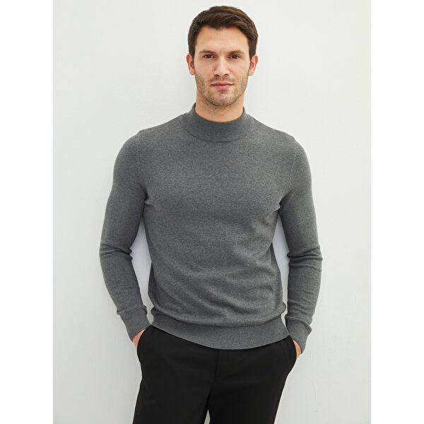 Balıkçı Yaka Uzun Kollu Erkek Triko Kazak