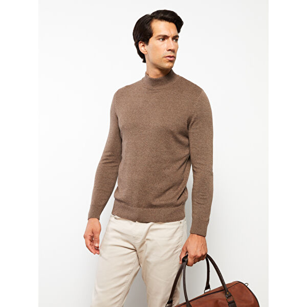 Balıkçı Yaka Uzun Kollu Erkek Triko Kazak