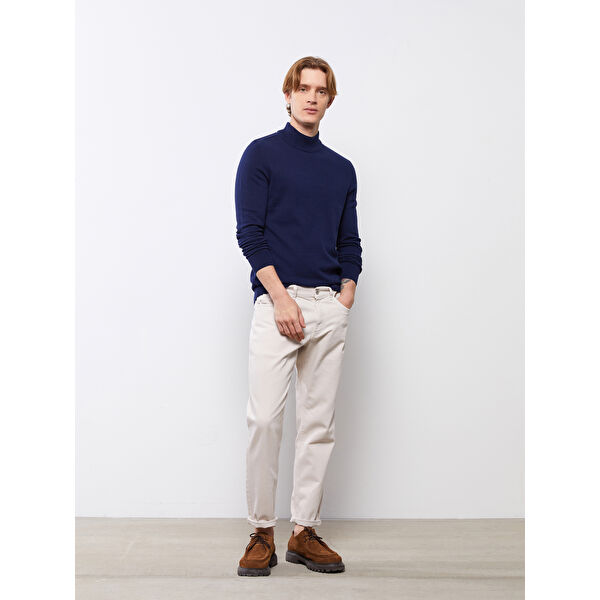 Balıkçı Yaka Uzun Kollu Erkek Triko Kazak