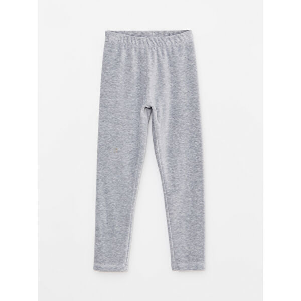 Beli Lastikli Basic Kadife Kız Çocuk Tayt