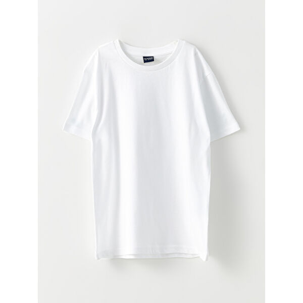 Bisiklet Yaka Basic Kısa Kollu Pamuklu Erkek Çocuk Tişört