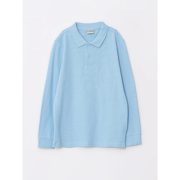 Polo Yaka Basic Uzun Kollu Erkek Çocuk Tişört