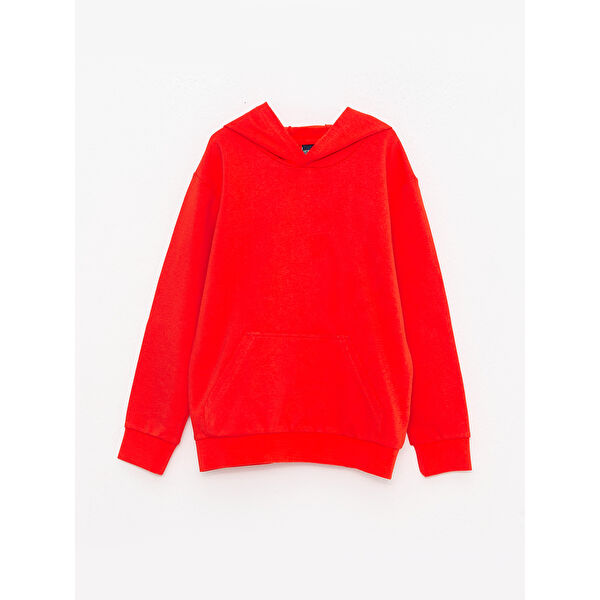 Kapüşonlu Basic Uzun Kollu Erkek Çocuk Sweatshirt