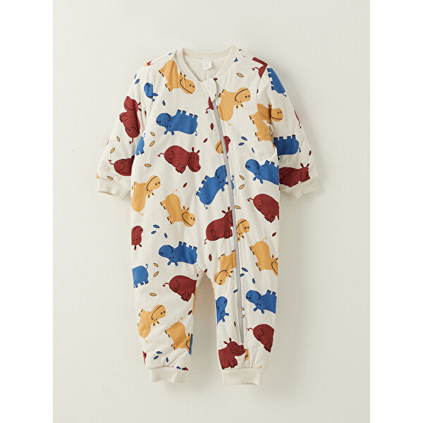 Bisiklet Yaka Uzun Kollu Baskılı Erkek Bebek Uyku Tulumu Bisiklet Yaka Uzun Kollu Baskılı Erkek Bebek Uyku Tulumu