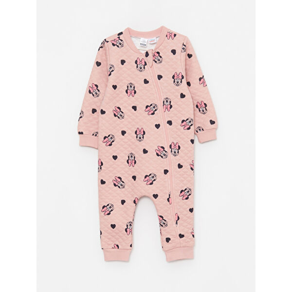 Bisiklet Yaka Uzun Kollu Minnie Mouse Baskılı Kız Bebek Uyku Tulumu Bisiklet Yaka Uzun Kollu Minnie Mouse Baskılı Kız Bebek Uyku Tulumu