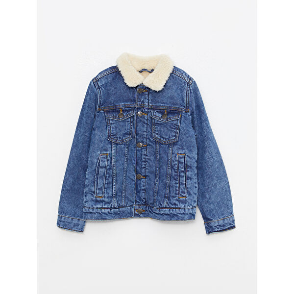 Gömlek Yaka Erkek Çocuk Jean Ceket Gömlek Yaka Erkek Çocuk Jean Ceket