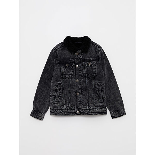 Gömlek Yaka Erkek Çocuk Jean Ceket Gömlek Yaka Erkek Çocuk Jean Ceket