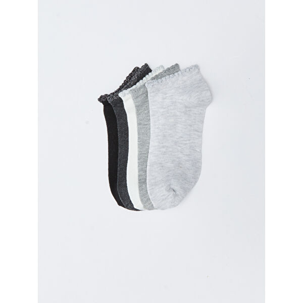Düz Kadın Patik Çorap 5'li Paket