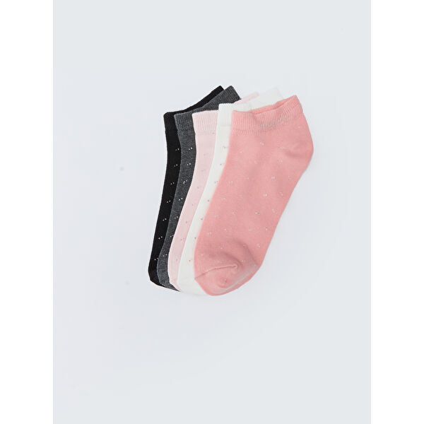 Desenli Kadın Patik Çorap 5'li Paket