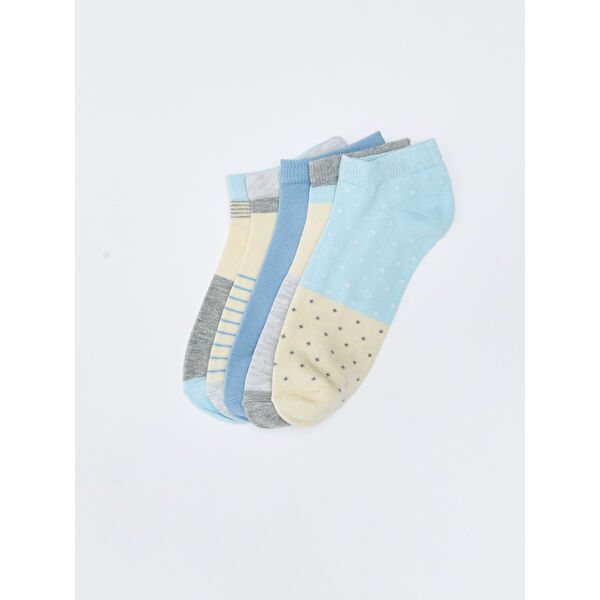Renk Bloklu Kadın Patik Çorap 5'li Paket Renk Bloklu Kadın Patik Çorap 5'li Paket