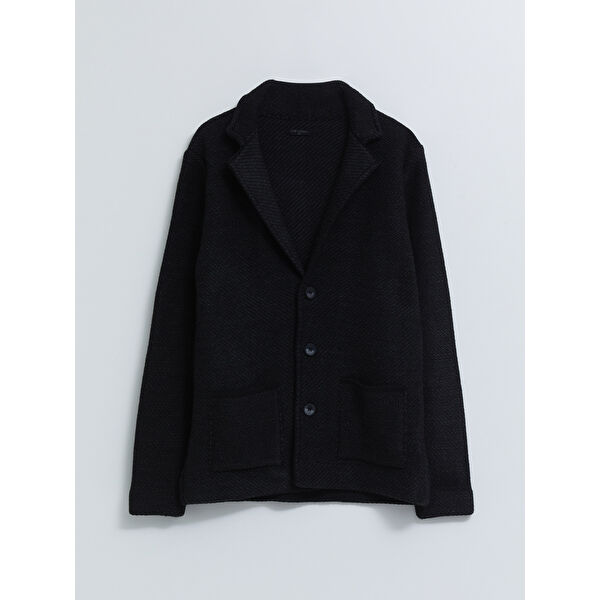 LCW CLASSIC Dar Kalıp Kruvaze Yaka Erkek Triko Hırka