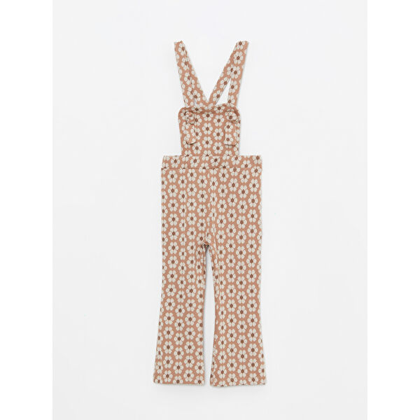 Kare Yaka Askılı Kız Bebek Salopet