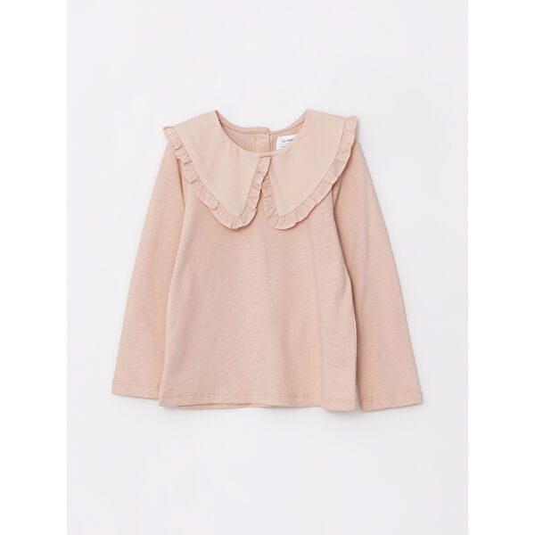 Bebe Yaka Uzun Kollu Basic Kız Bebek Tişört Bebe Yaka Uzun Kollu Basic Kız Bebek Tişört