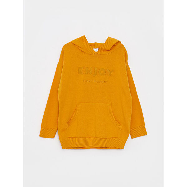 Kapüşonlu Uzun Kollu Nakış Detaylı Erkek Bebek Triko Kazak Kapüşonlu Uzun Kollu Nakış Detaylı Erkek Bebek Triko Kazak