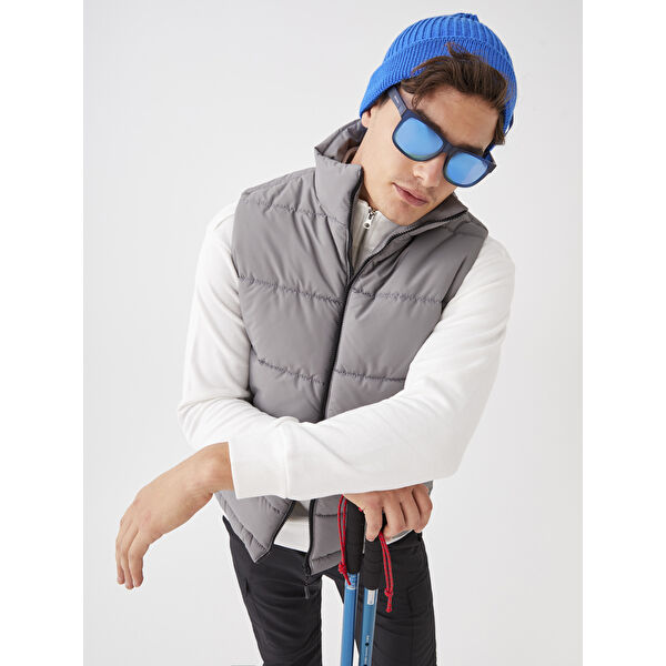 Standart Kalıp Dik Yaka Erkek Şişme Yelek