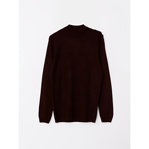 Yarım Balıkçı Yaka Uzun Kollu Erkek Triko Kazak