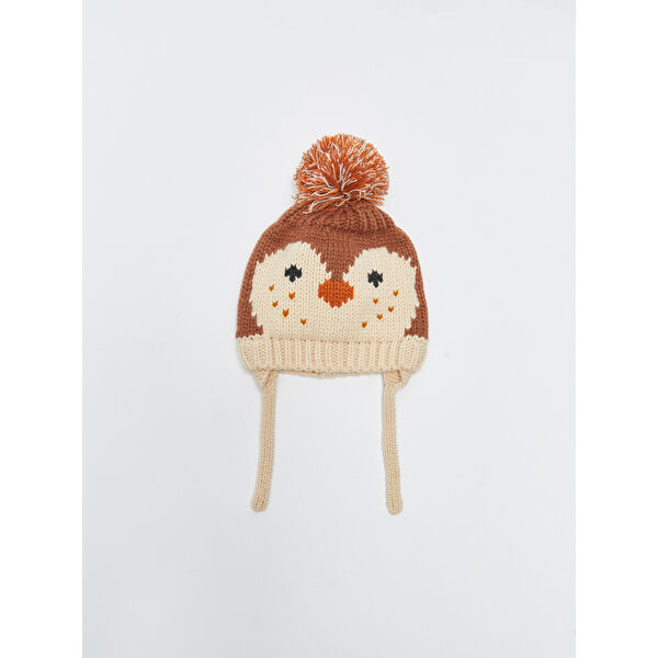 Desenli Erkek Bebek Triko Bere Desenli Erkek Bebek Triko Bere