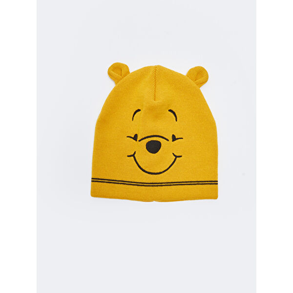 Winnie the Pooh Nakışlı Erkek Bebek Triko Bere Winnie the Pooh Nakışlı Erkek Bebek Triko Bere