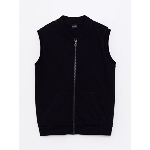 Kolej Yaka Basic Erkek Çocuk Fermuarlı Yelek Kolej Yaka Basic Erkek Çocuk Fermuarlı Yelek