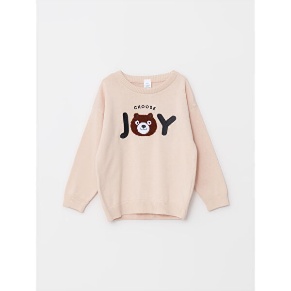 Bisiklet Yaka Uzun Kollu Baskılı Pamuklu Erkek Bebek Triko Kazak Bisiklet Yaka Uzun Kollu Baskılı Pamuklu Erkek Bebek Triko Kazak