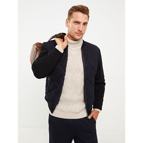 Slim Fit Kolej Yaka Erkek Triko Hırka Slim Fit Kolej Yaka Erkek Triko Hırka