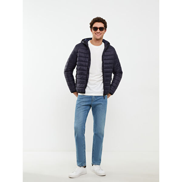 Standart Kalıp Kapüşonlu Erkek Şişme Mont