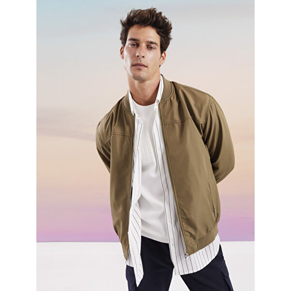 Slim Fit Uzun Kollu Çizgili Erkek Gömlek