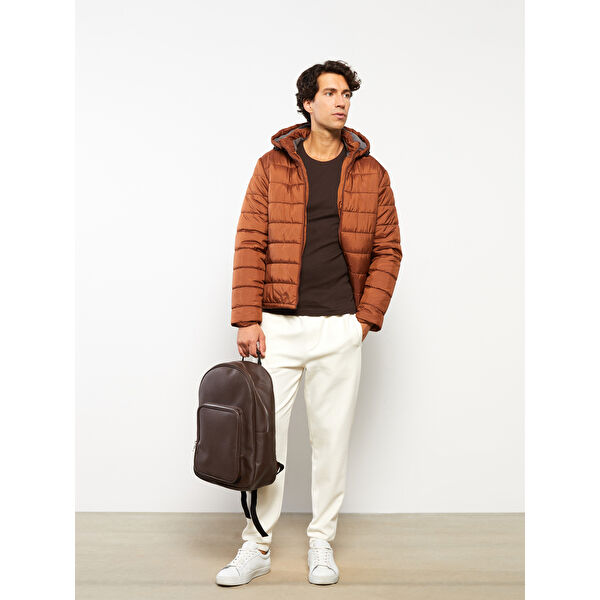 Standart Kalıp Kapüşonlu Erkek Şişme Mont Standart Kalıp Kapüşonlu Erkek Şişme Mont