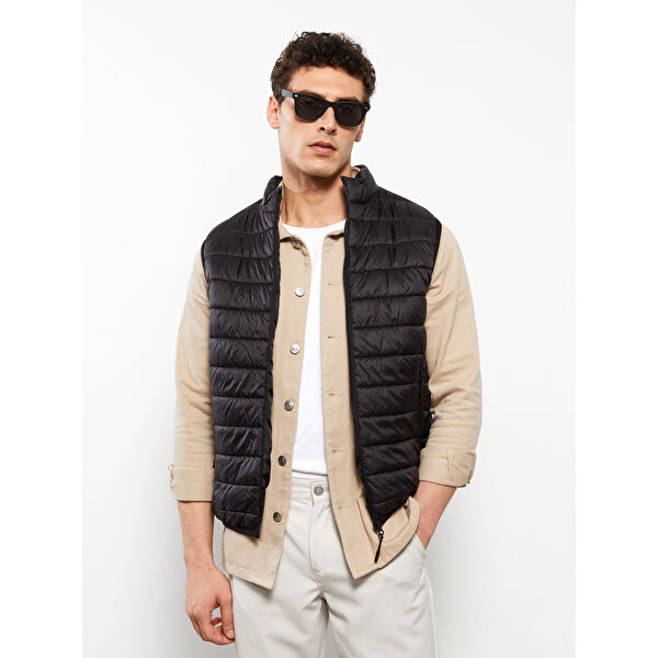 Standart Kalıp Dik Yaka Erkek Şişme Yelek