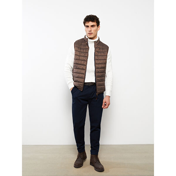 Standart Kalıp Dik Yaka Erkek Şişme Yelek