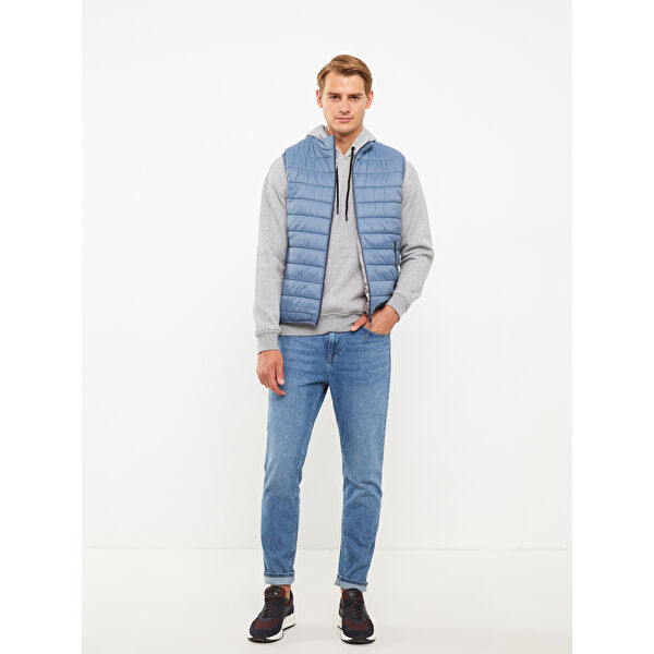 Standart Kalıp Dik Yaka Erkek Şişme Yelek