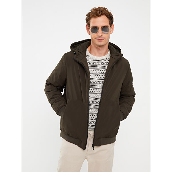 Standart Kalıp Kapüşonlu Erkek Mont Standart Kalıp Kapüşonlu Erkek Mont