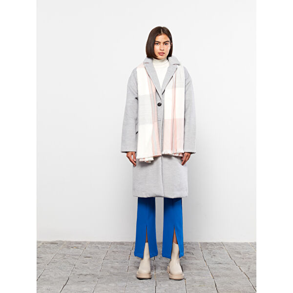 Saçaklı Ekose Desenli Kadın Atkı Saçaklı Ekose Desenli Kadın Atkı