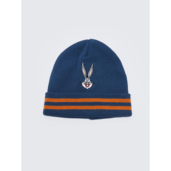 Bugs Bunny Nakışlı Erkek Bebek Triko Bere Bugs Bunny Nakışlı Erkek Bebek Triko Bere