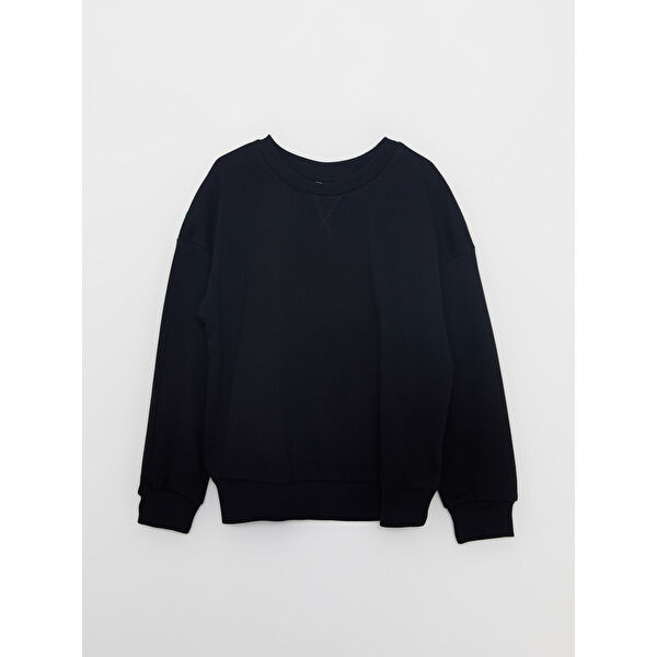 Bisiklet Yaka Basic Uzun Kollu Kız Çocuk Sweatshirt