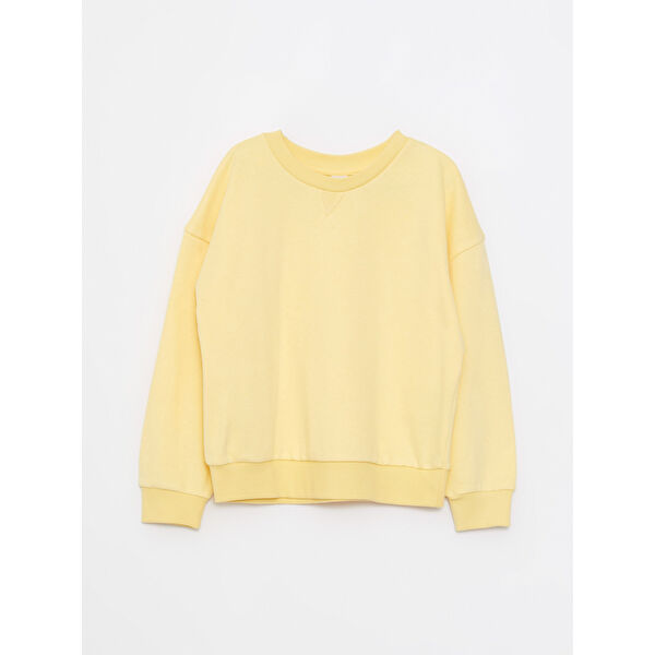 Bisiklet Yaka Basic Uzun Kollu Kız Çocuk Sweatshirt