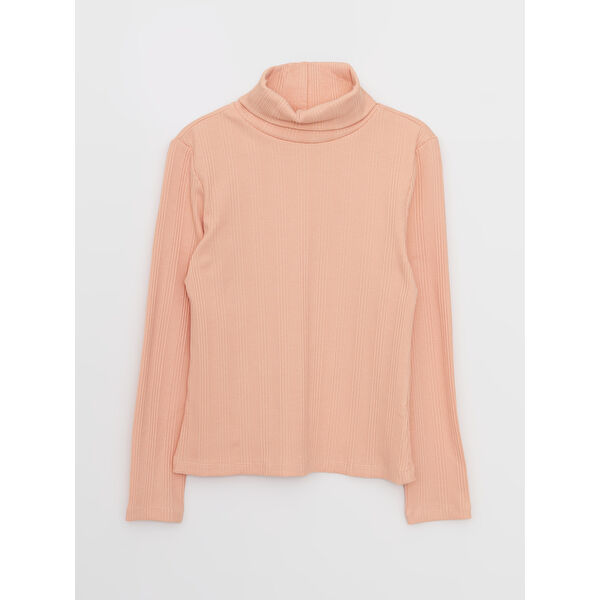 Balıkçı Yaka Basic Uzun Kollu Kız Çocuk Tişört Balıkçı Yaka Basic Uzun Kollu Kız Çocuk Tişört