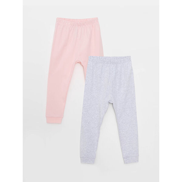 Beli Lastikli Basic Kız Bebek Pijama Alt 2'li