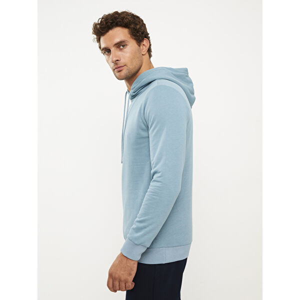 Kapüşonlu Uzun Kollu Erkek Sweatshirt