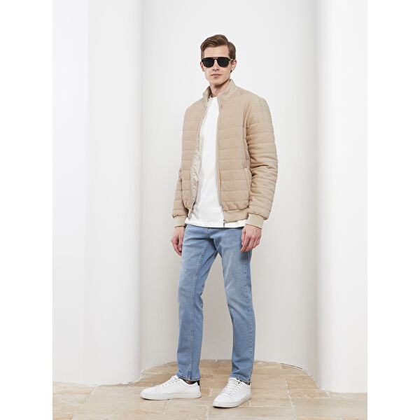 Slim Fit Dik Yaka Uzun Kollu Erkek Spor Hırka Slim Fit Dik Yaka Uzun Kollu Erkek Spor Hırka