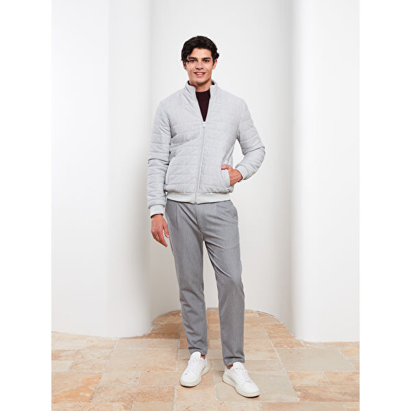 Slim Fit Dik Yaka Uzun Kollu Erkek Spor Hırka Slim Fit Dik Yaka Uzun Kollu Erkek Spor Hırka